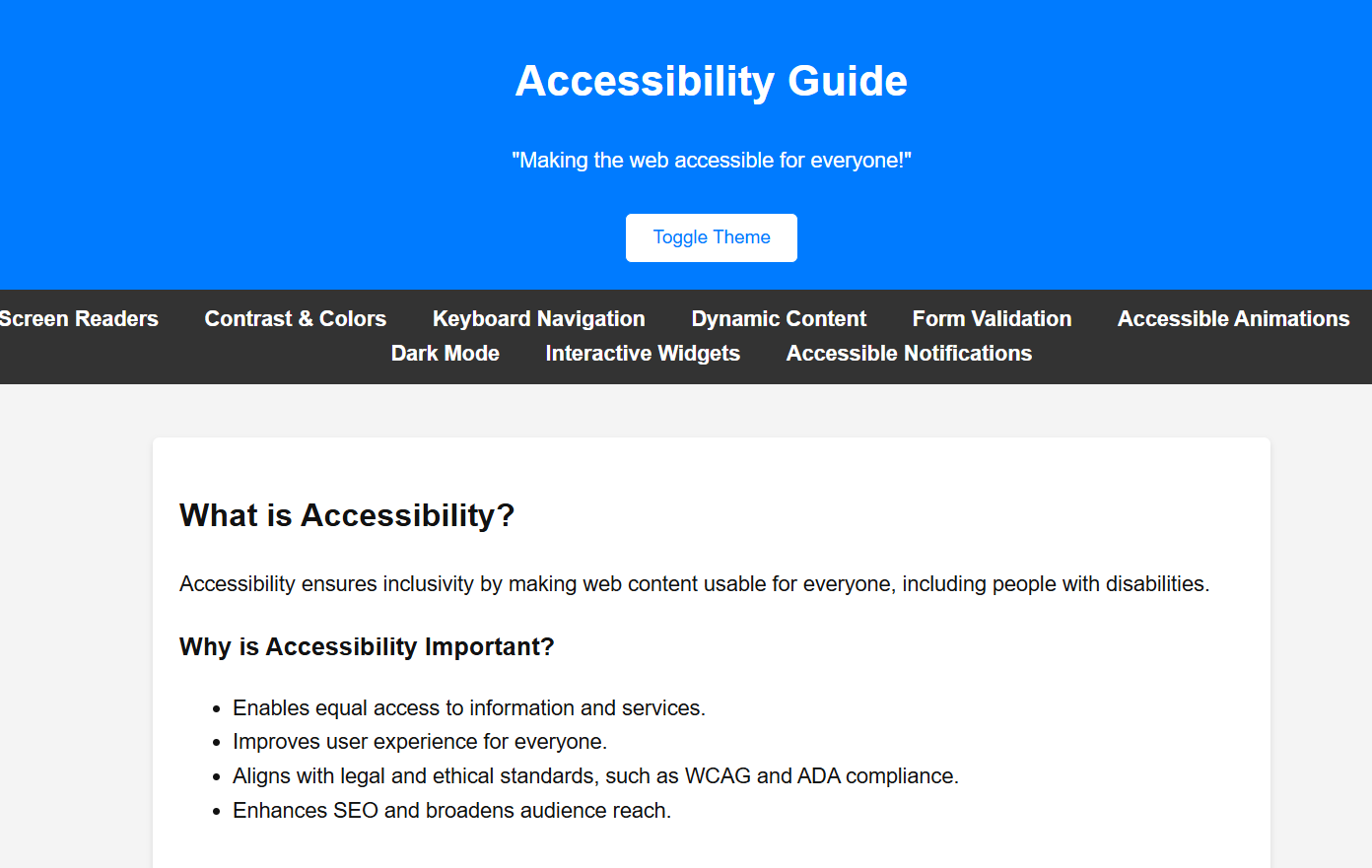 Web Accessibility Guide 📖